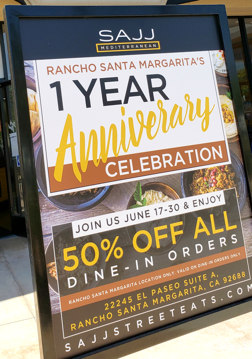 Sajj Mediterranean Celebrates 1 Year Anniversary With 50% Off Dine-In ...