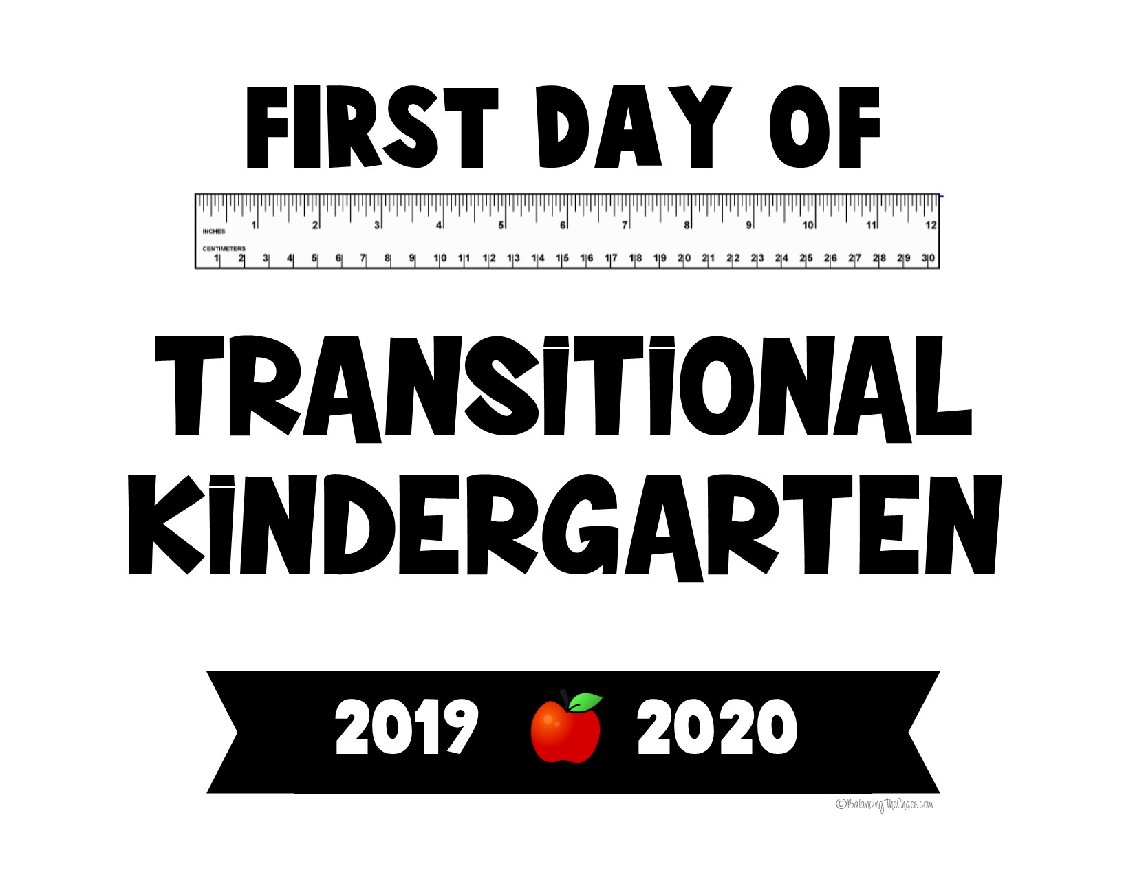 FREE PRINTABLE: 2019 - 2020 First Day of School Signs - Balancing The Chaos