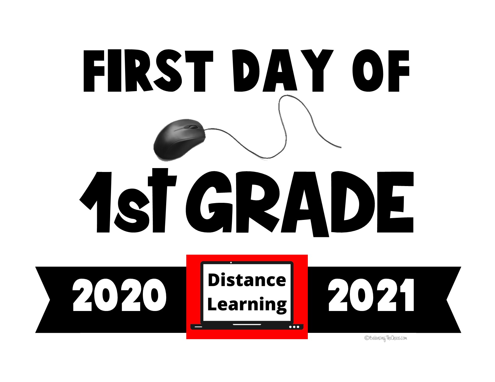 FREE PRINTABLES: 2020 – 2021 First Day of School Distance Learning ...