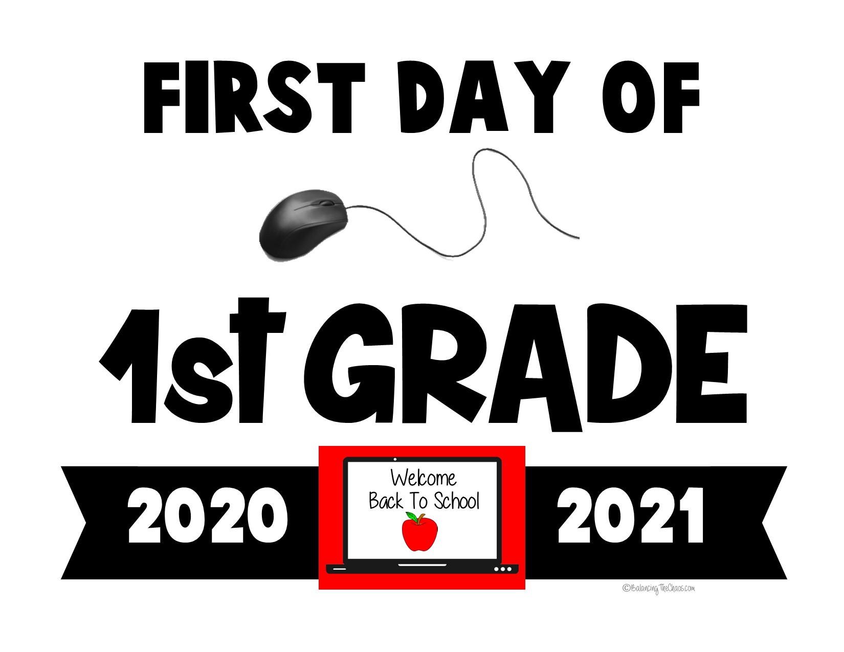 FREE PRINTABLES: 2020 – 2021 First Day of School Signs - Balancing The ...
