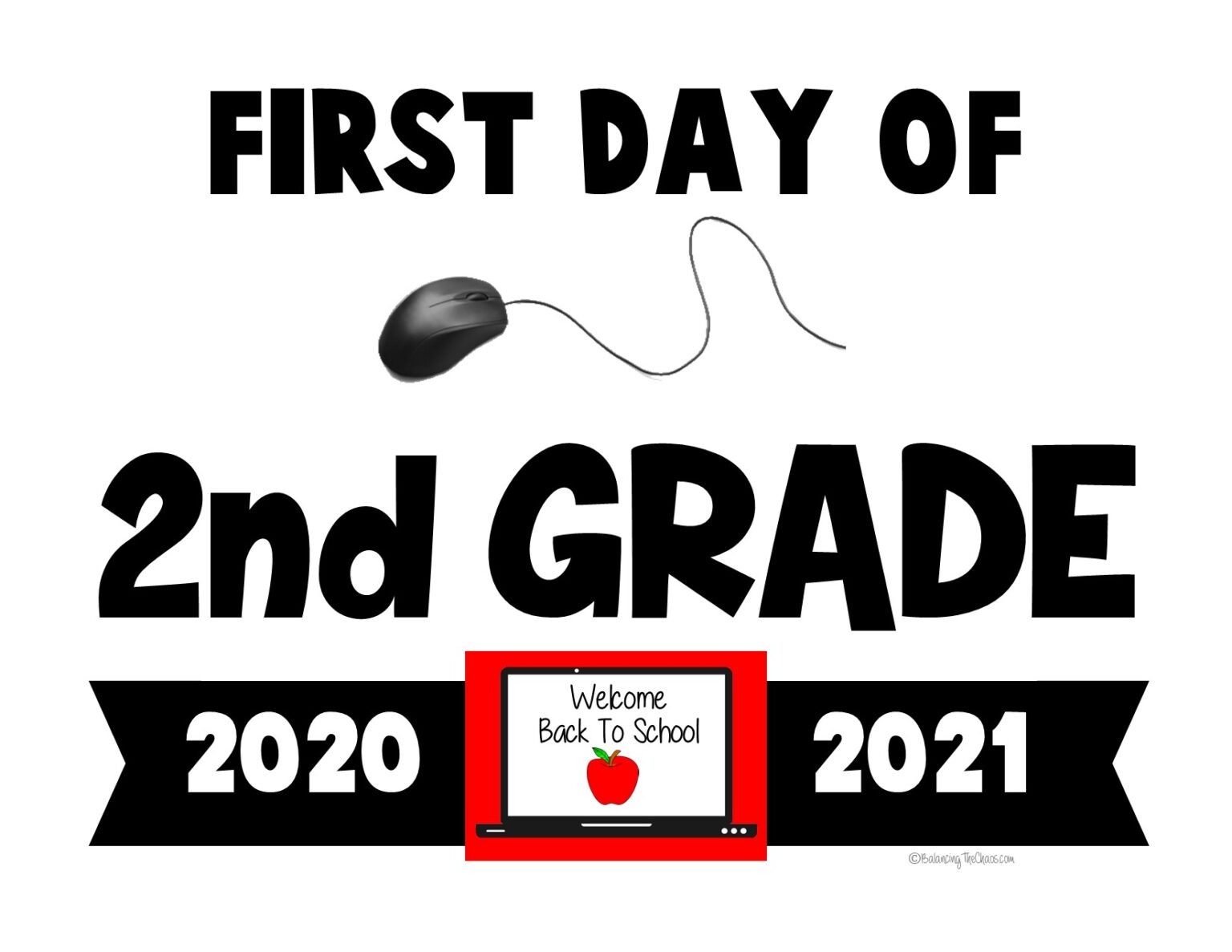 FREE PRINTABLES: 2020 – 2021 First Day of School Signs - Balancing The ...