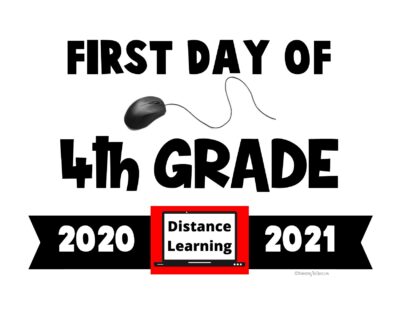 FREE PRINTABLES: 2020 – 2021 First Day of School Distance Learning ...