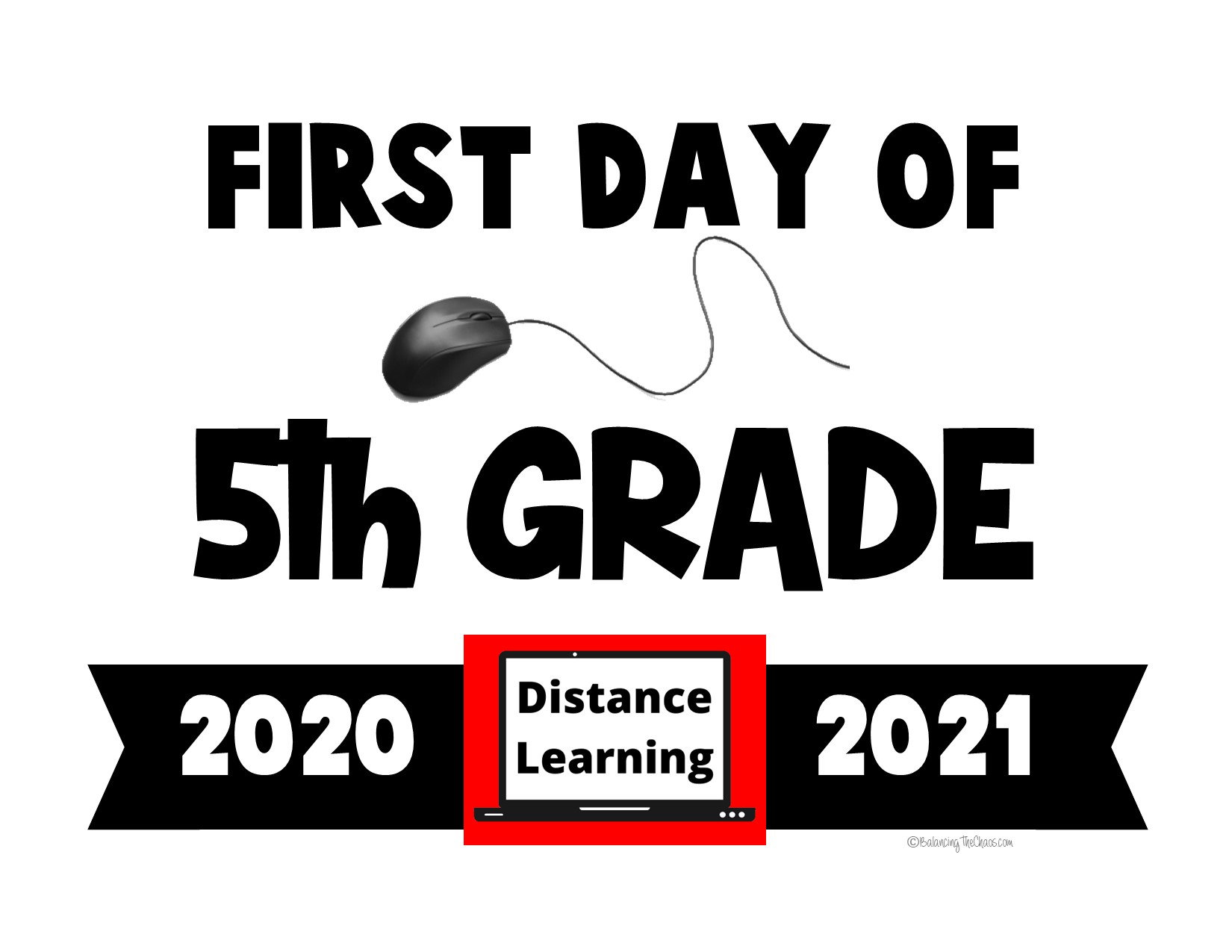 FREE PRINTABLES: 2020 – 2021 First Day of School Distance Learning ...