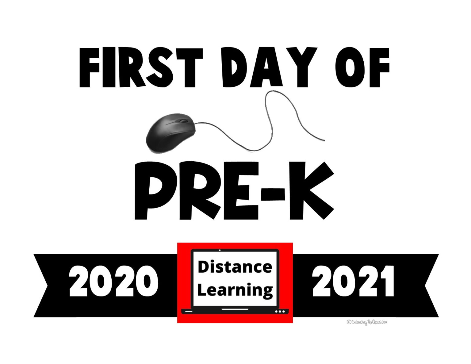 FREE PRINTABLES: 2020 – 2021 First Day of School Distance Learning ...