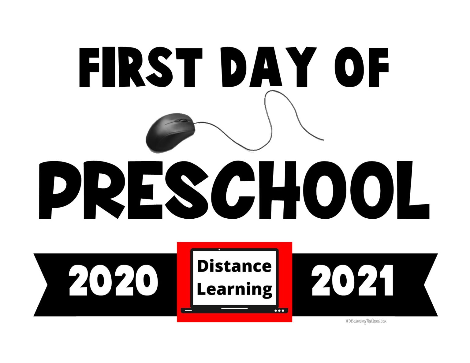 FREE PRINTABLES: 2020 – 2021 First Day of School Distance Learning ...