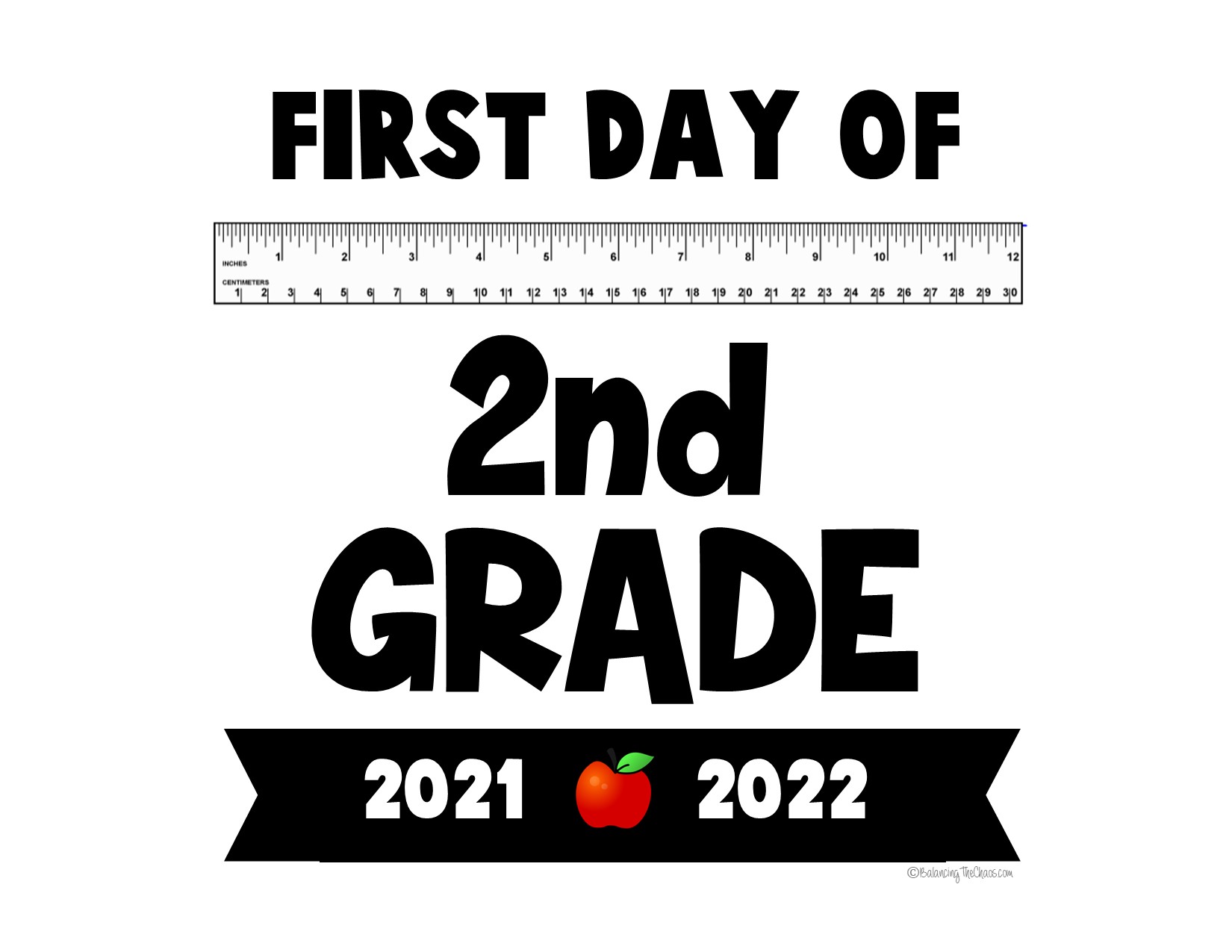FREE PRINTABLE: 2021-2022 Back To School Signs - Balancing The Chaos