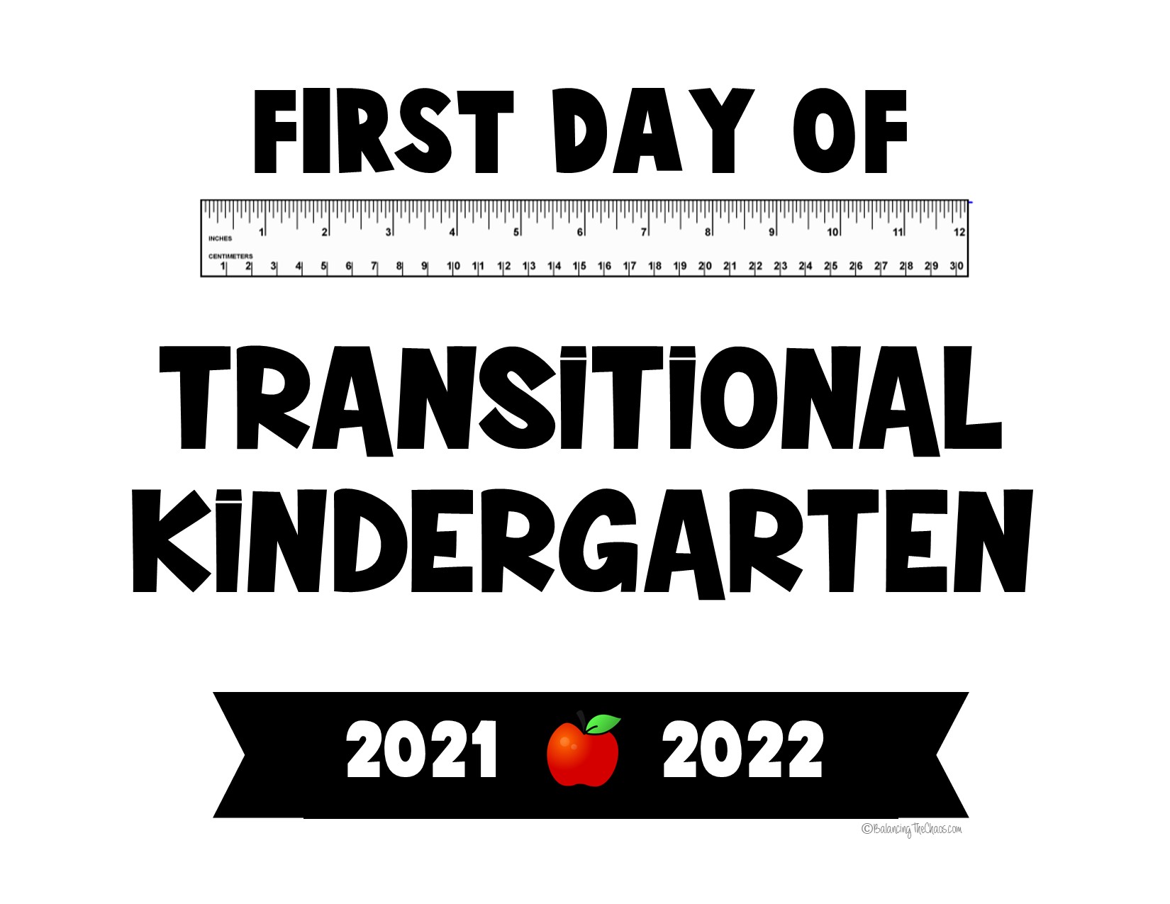 FREE PRINTABLE: 2021-2022 Back To School Signs - Balancing The Chaos