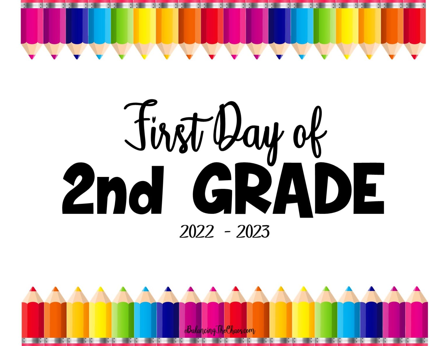 FREE PRINTABLE: 2022-2023 Elementary School First Day Signs - Balancing ...