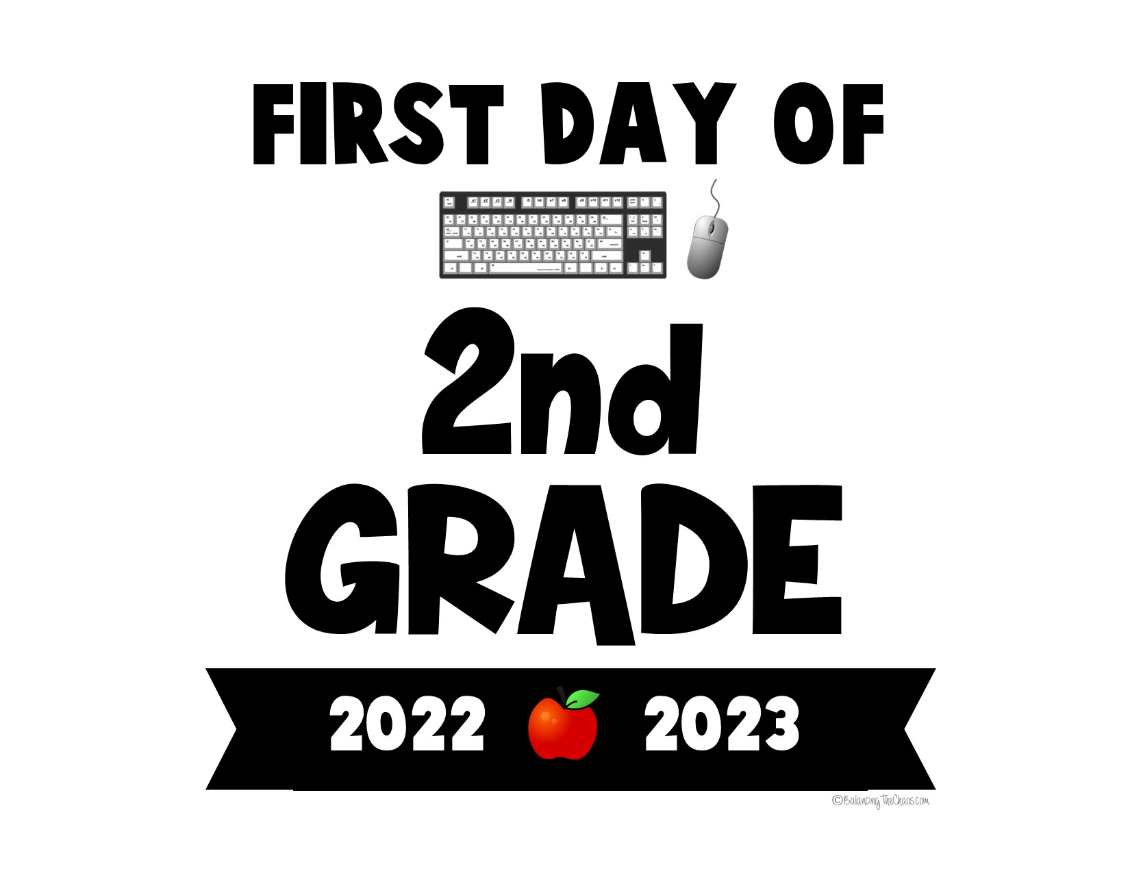 FREE PRINTABLE: 2022-2023 First Day of School Signs - Balancing The Chaos