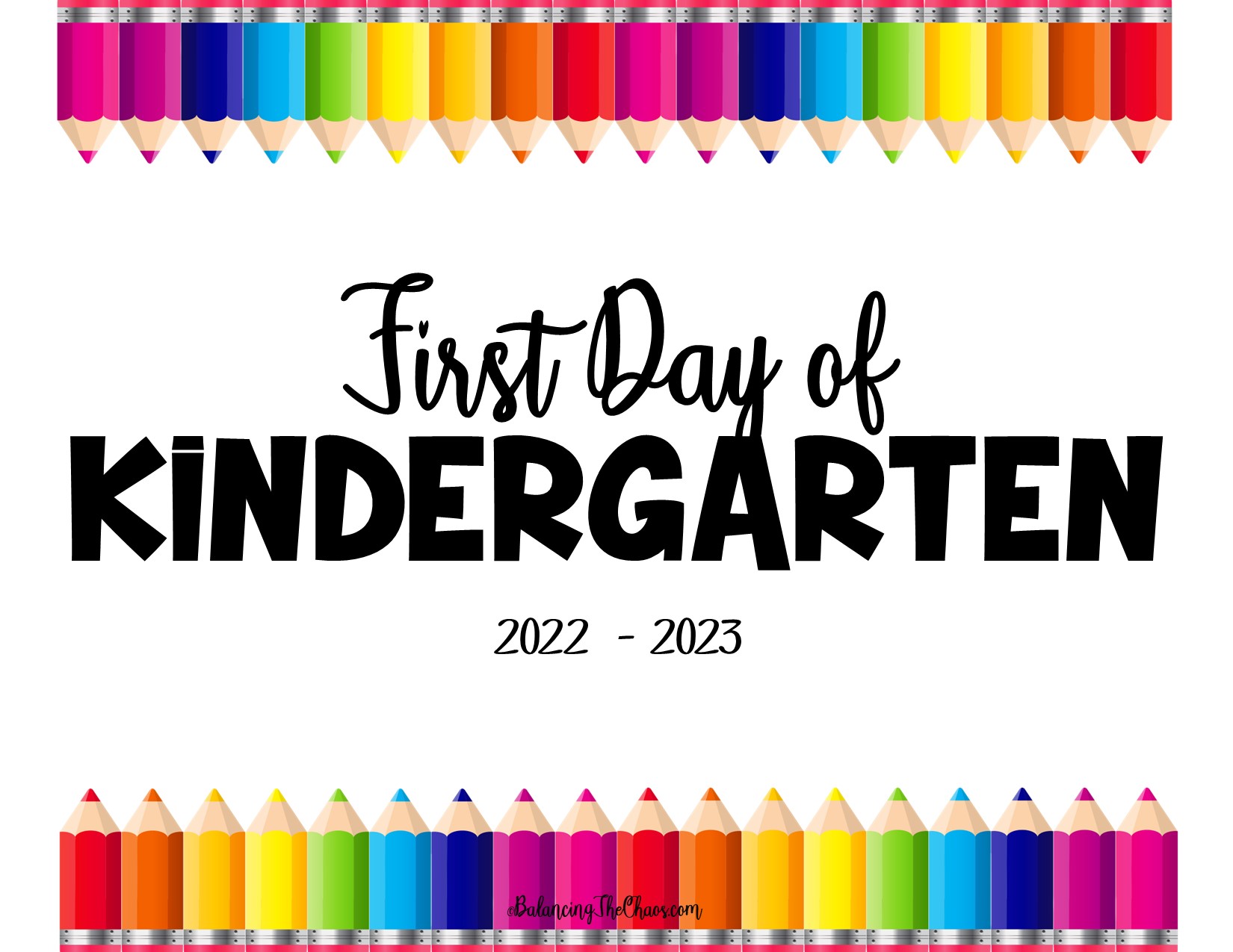 FREE PRINTABLE: 2022-2023 Elementary School First Day Signs - Balancing ...