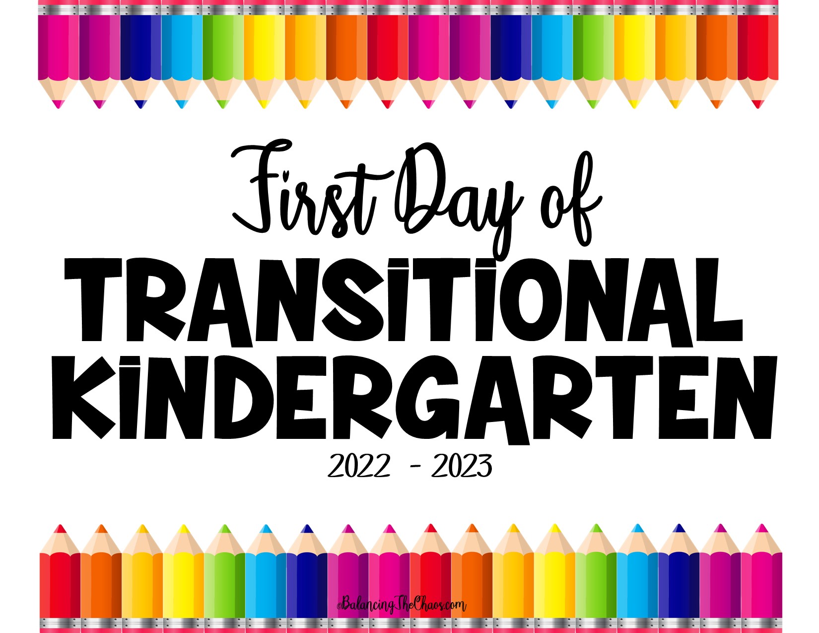 FREE PRINTABLE: 2022-2023 Elementary School First Day Signs - Balancing ...