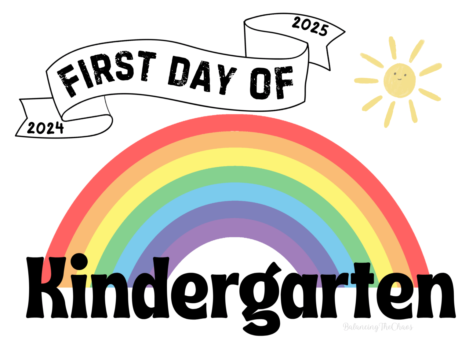 FREE PRINTABLE: 2024-2025 First Day of School Signs - Balancing The Chaos