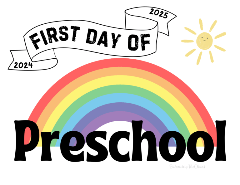 FREE PRINTABLE: 2024-2025 First Day of School Signs - Balancing The Chaos
