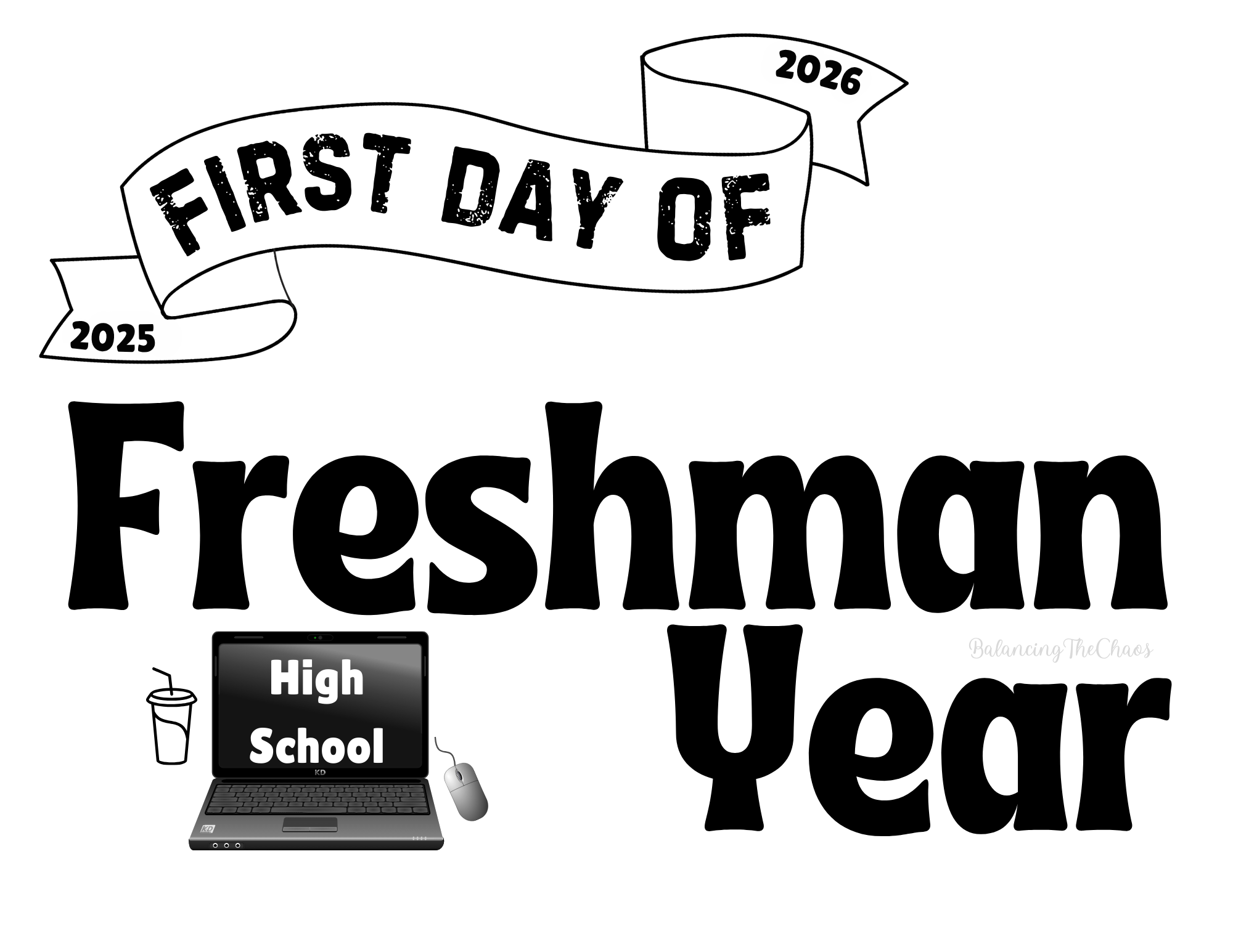 FREE PRINTABLE: 2025-2026 First Day of School Signs - Balancing The Chaos