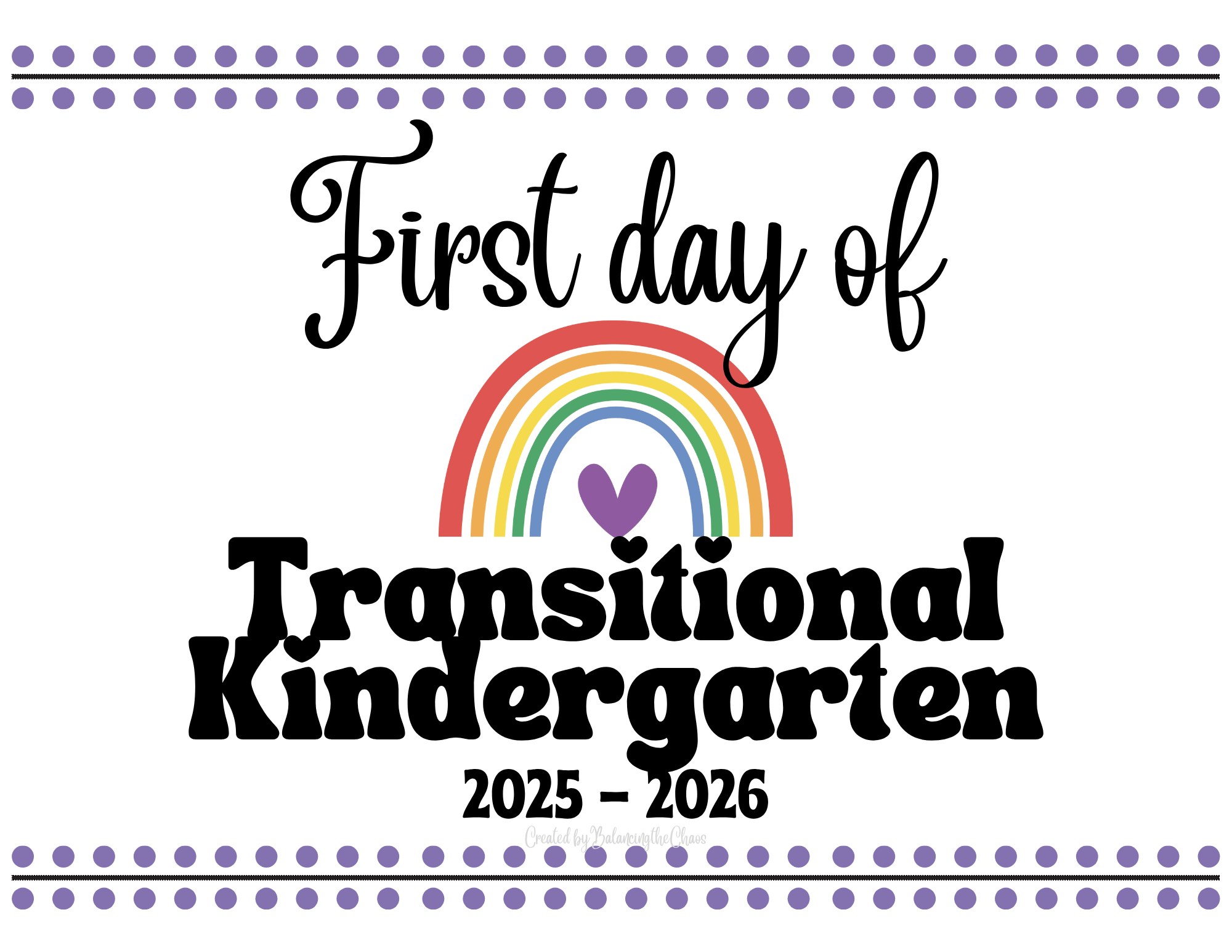 FREE PRINTABLE: 2025-2026 First Day of School Signs - Balancing The Chaos